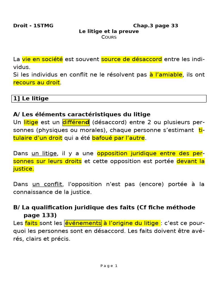 Chap.3 Cours Elèves | PDF