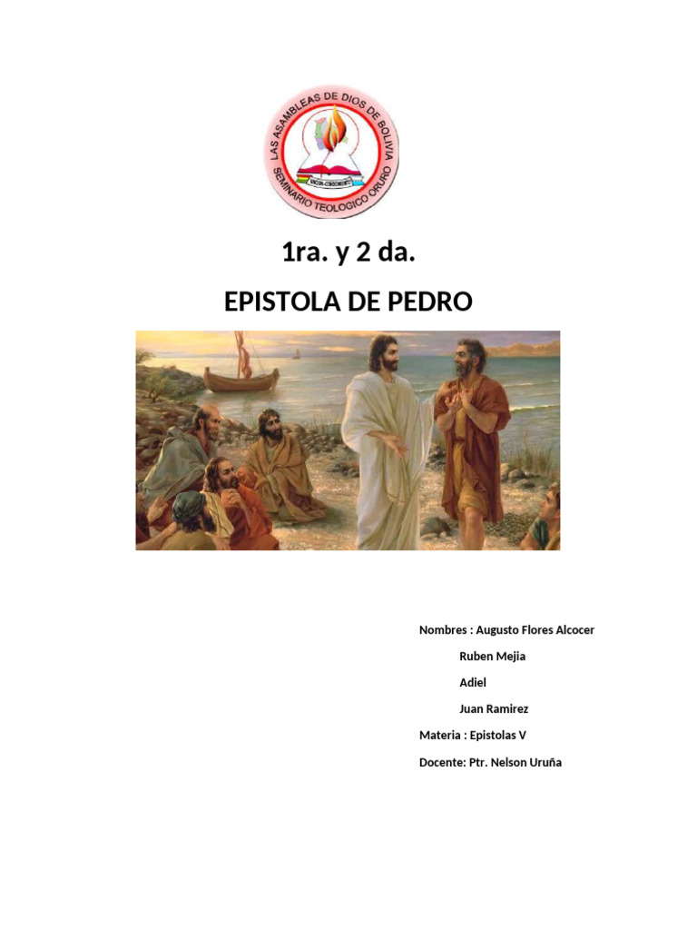 Analisis Del Libro de Pedro 1,2 | PDF
