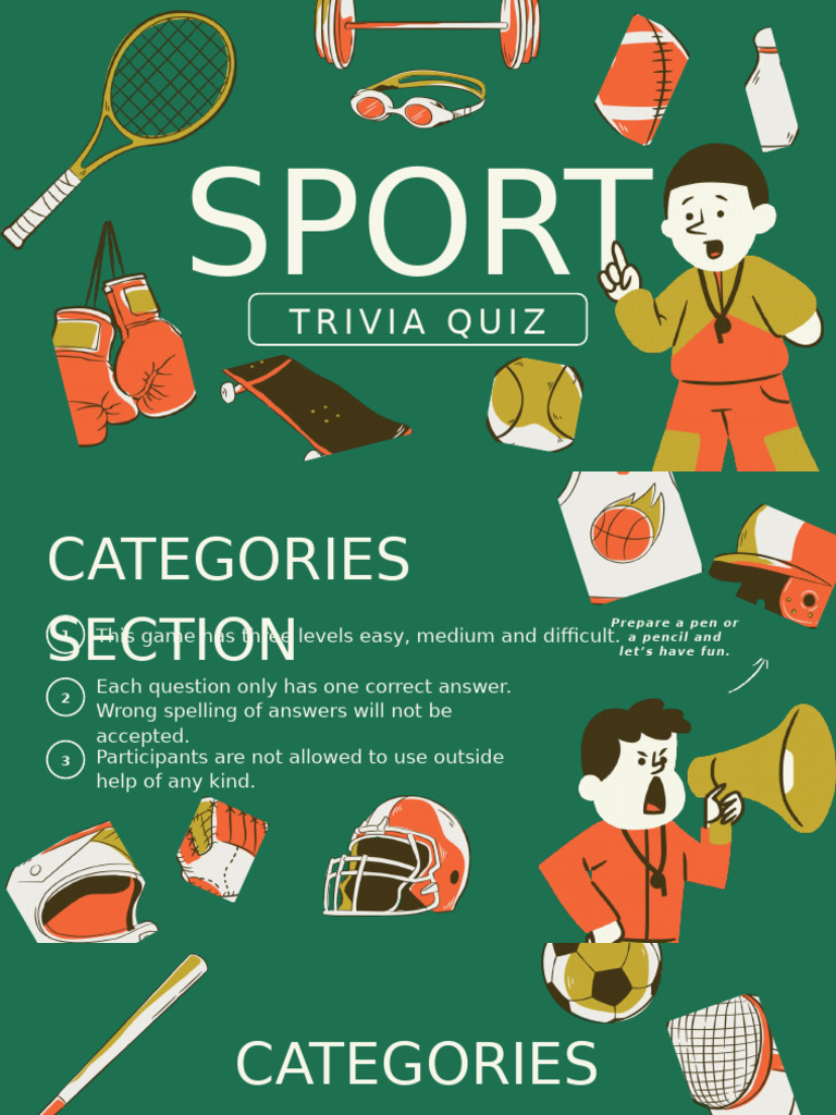 Green Playful Illustrative Trivia Quiz Presentation | PDF