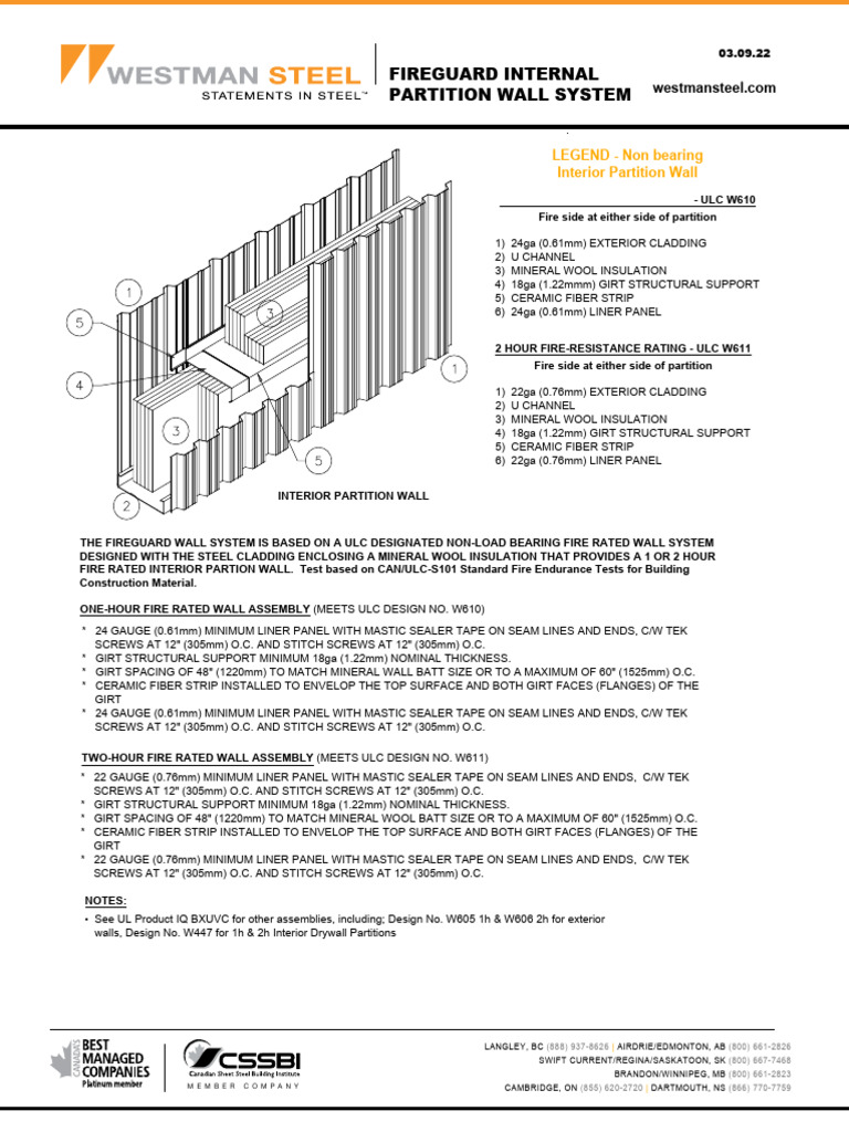 FIREGUARD INTERNAL Partition wall system | PDF