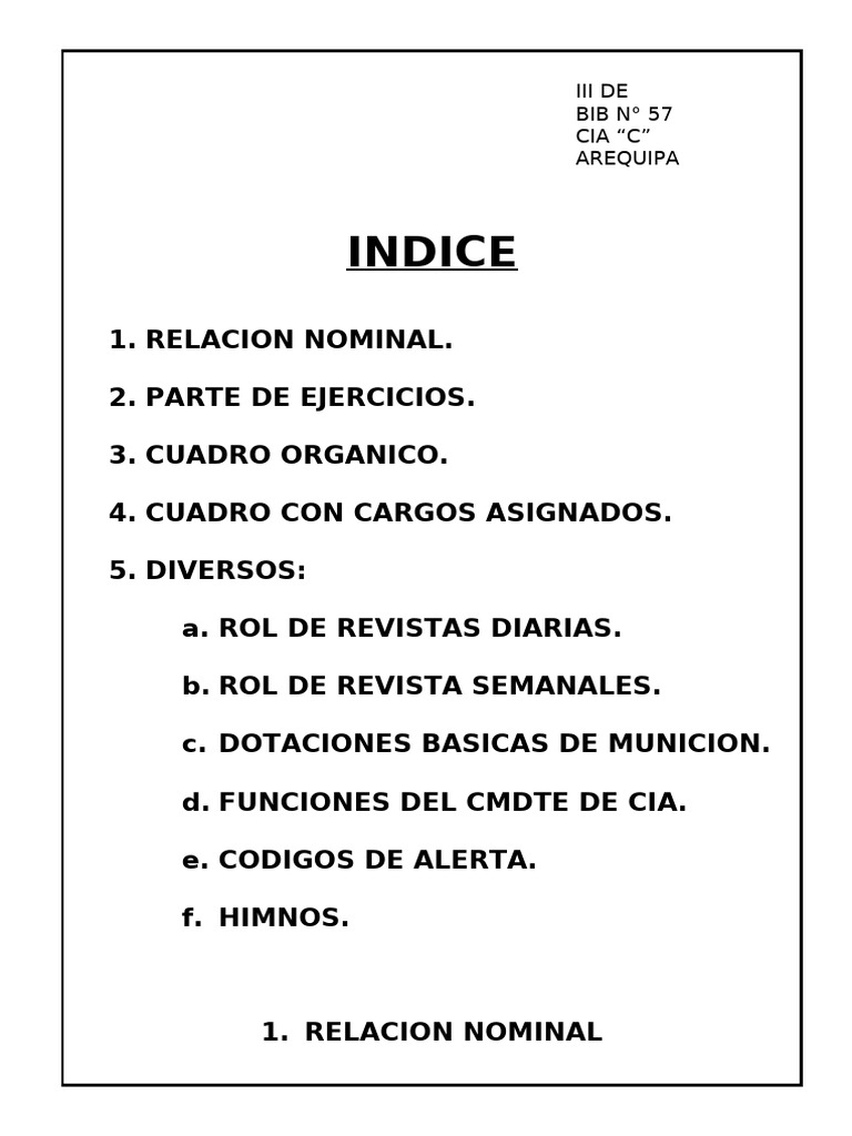 Indice Separadores Part Ejer. | PDF