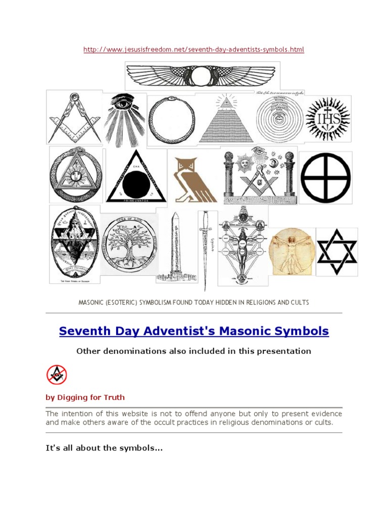 Seventh Day Adventist's Masonic Symbols | Alchemy | Western Esotericism
