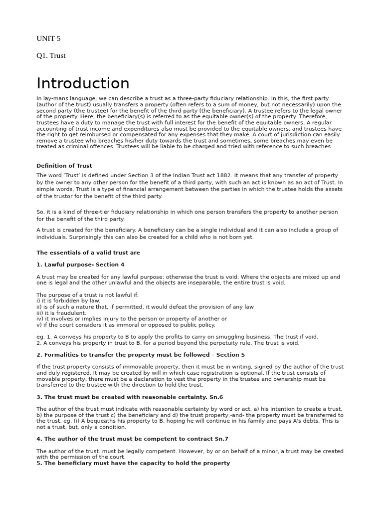 Property Law Unit 5 | PDF