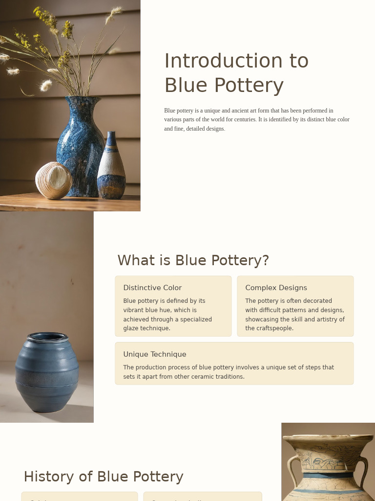 Blue Pottery Presentation | PDF