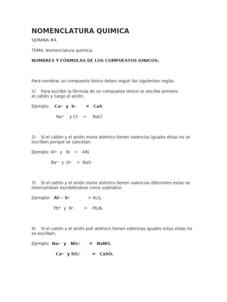 Nomenclatura Quimica | PDF