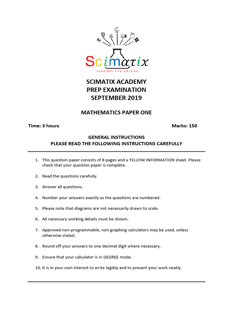 Grade 12 Trials Paper 1 | PDF