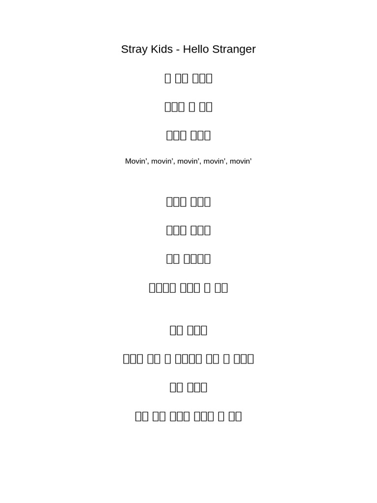 Stray Kids - Hello Stranger | PDF