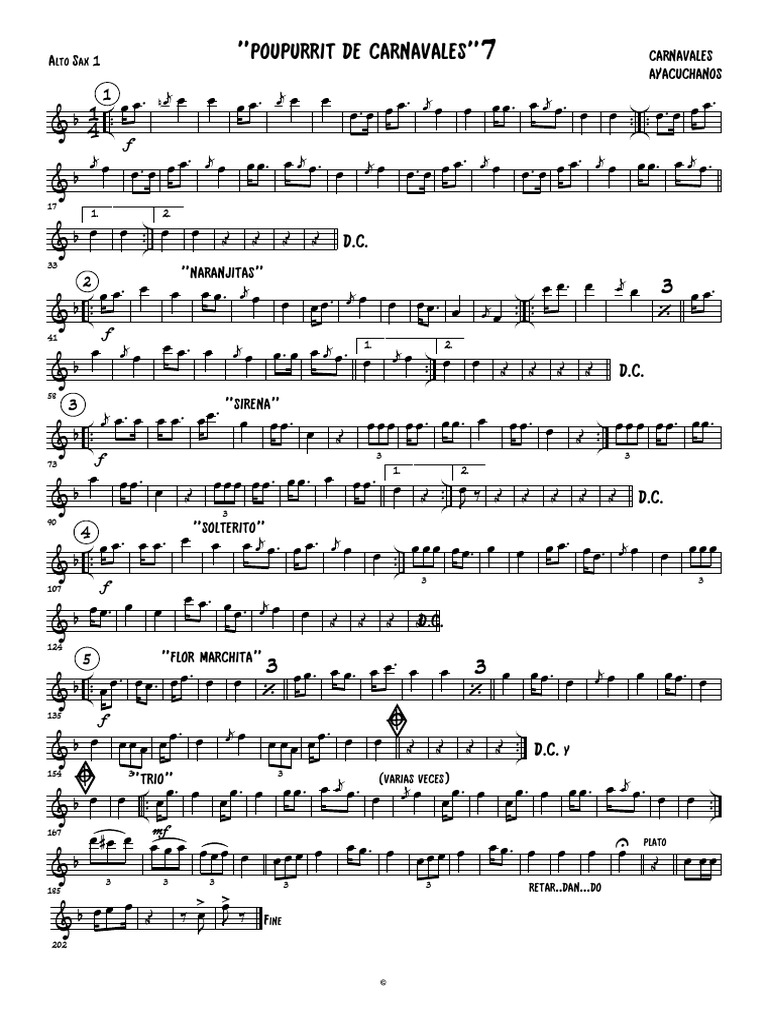 Naranjitas Sirena - Sax1-Gm | PDF