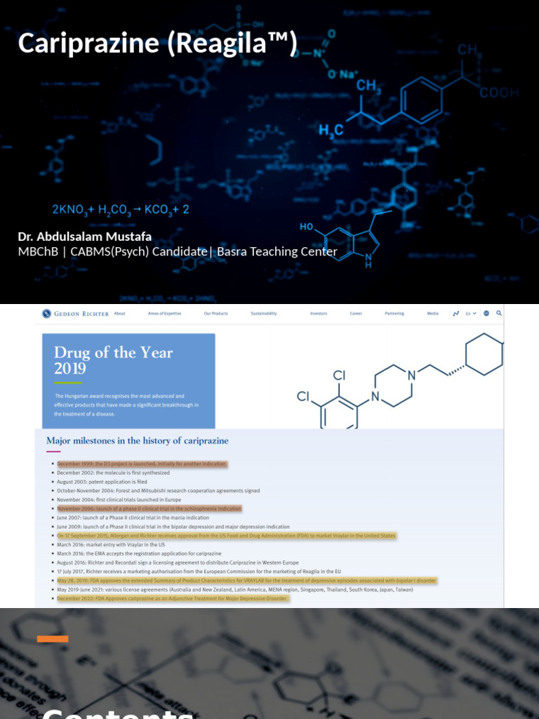 Cariprazine Lecture | PDF