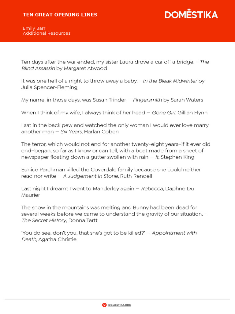 A2_U2 Emily Barr | PDF