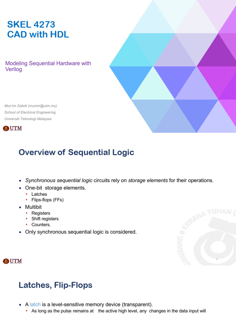 Verilog Sequential Logic Design Guide | PDF | Computer Engineering | Teaching Methods & Materials