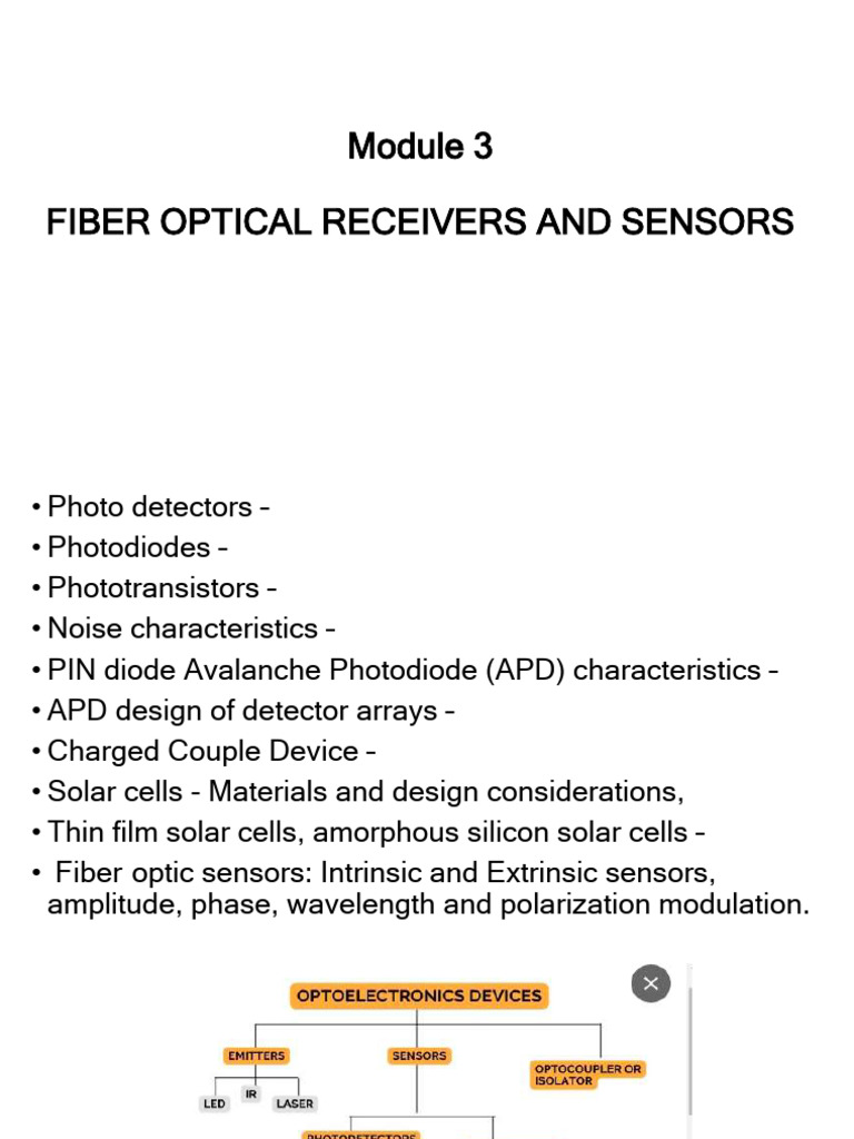 III Fibre Optical Receivers and Sensors | PDF