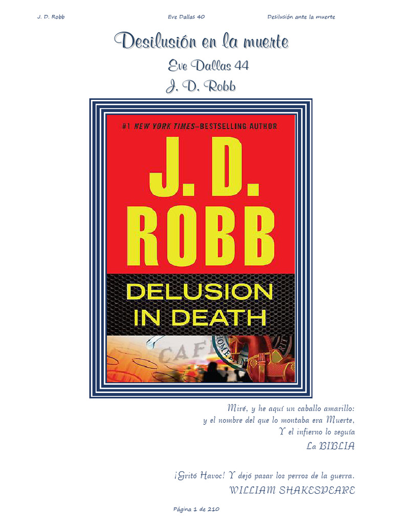 Eve Dallas 44 - 35 - Delusion in Death | PDF