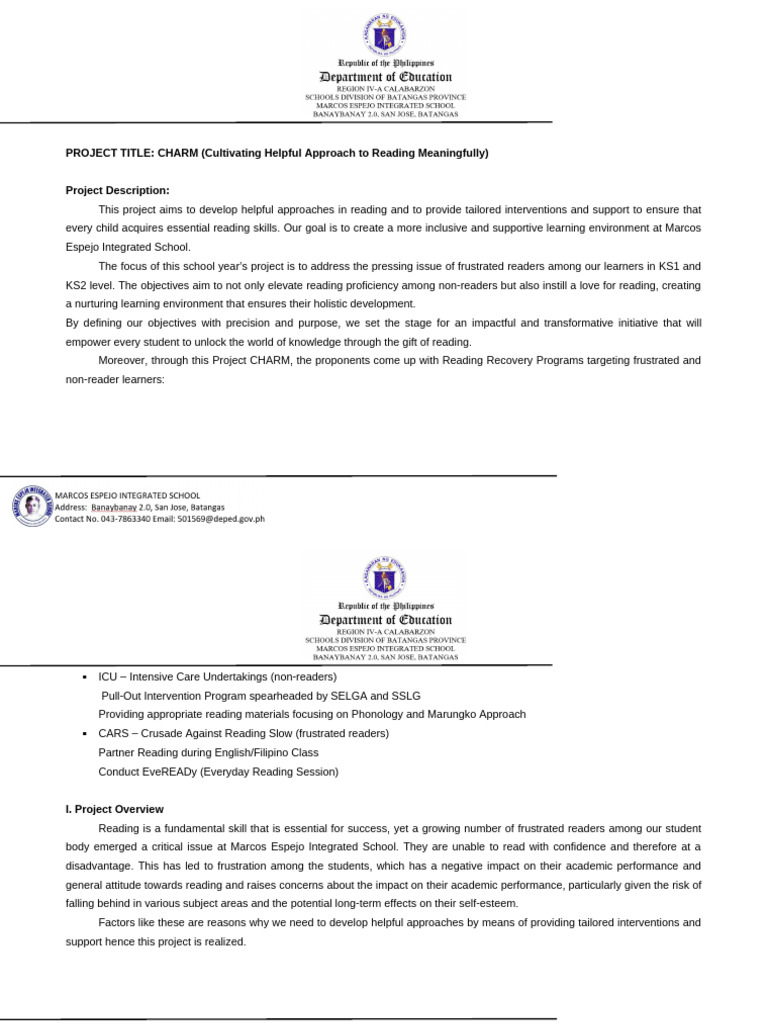 Project Charm Sy24-25 | PDF