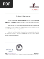 Civil Engineer Experience Certificate Format 1 | PDF