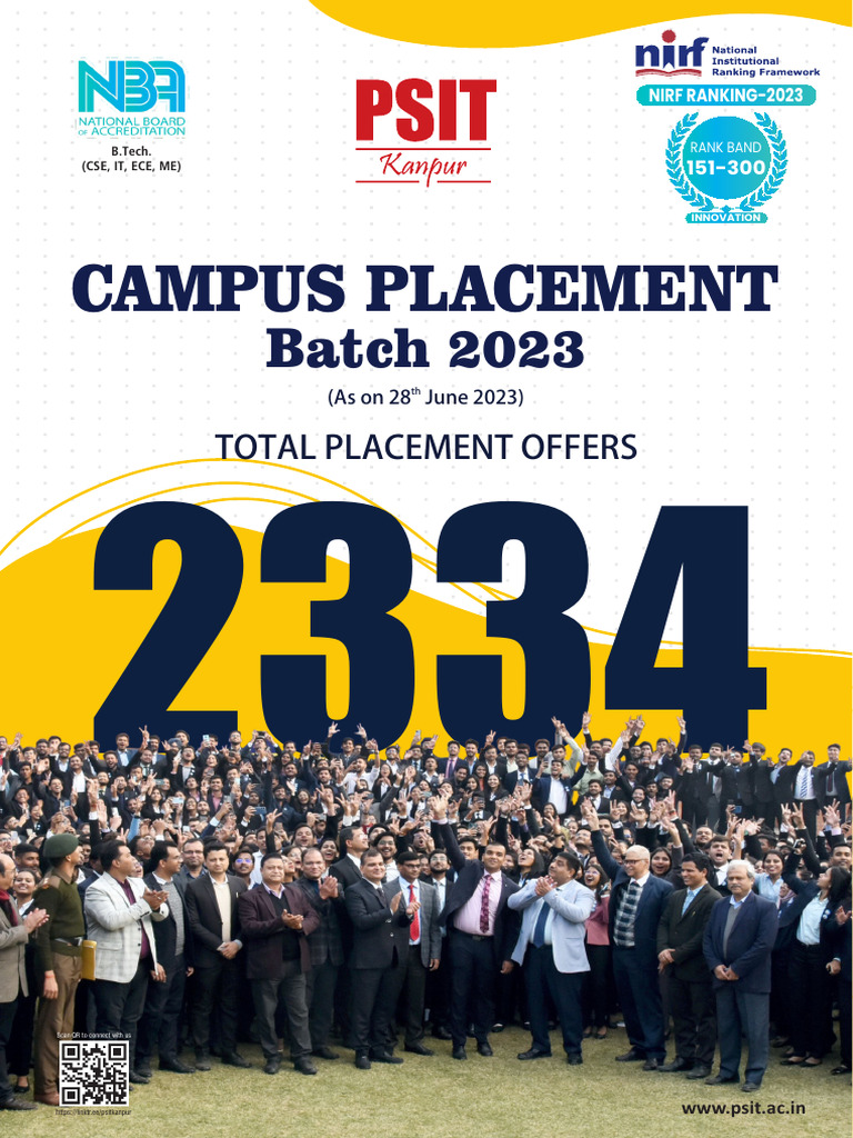 Placement Batch 2023 Brochure (as on 28 June) | PDF