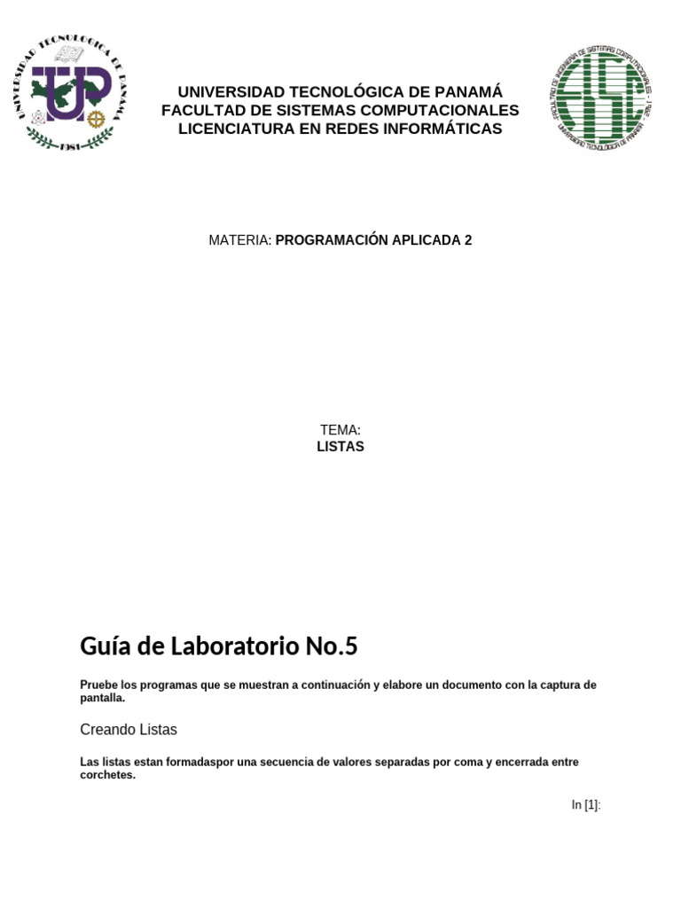 Guia de Laboratorio 5 | PDF