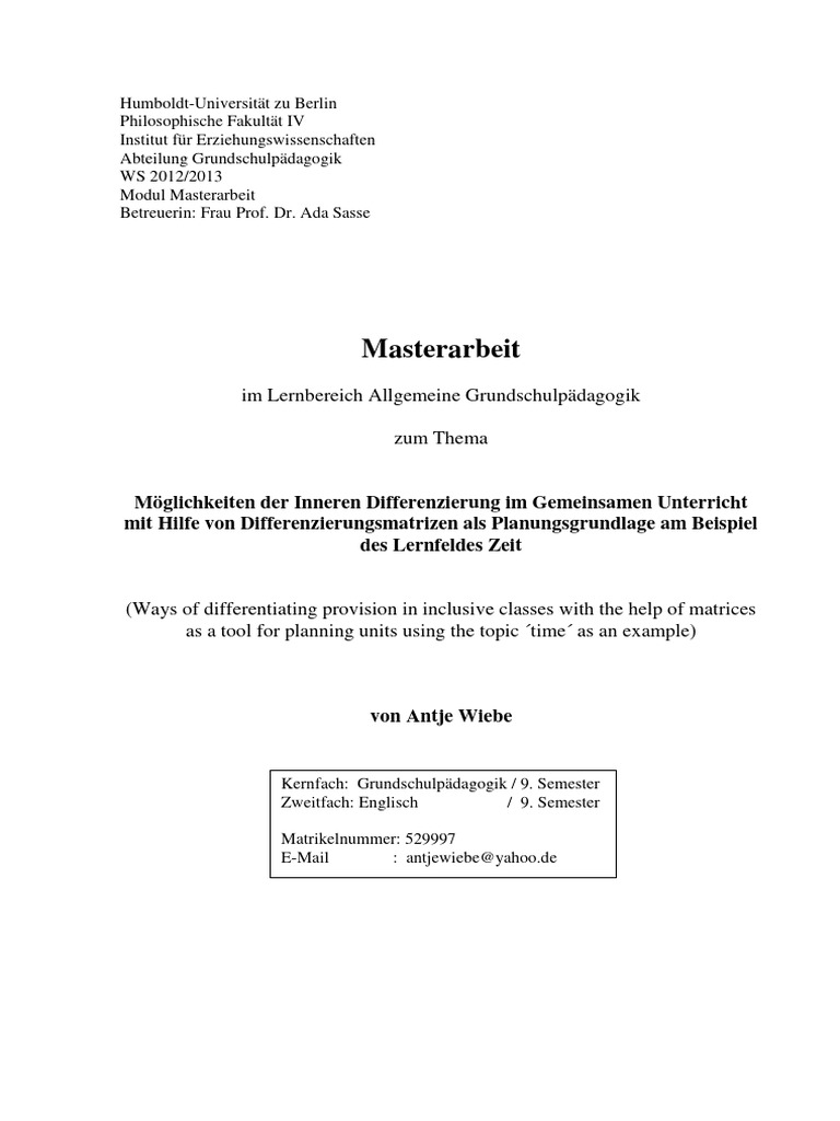 Masterarbeit Mit Anhang Gekuerzt | PDF