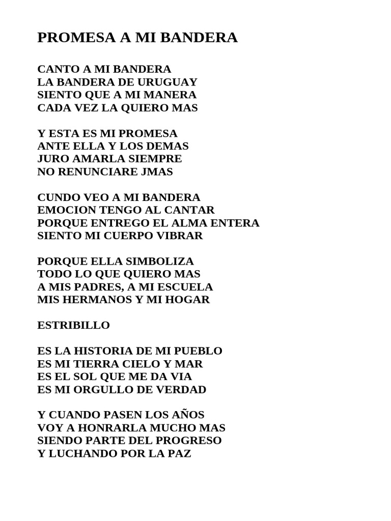 Promesa A Mi Bandera | PDF
