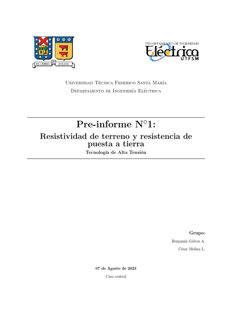 Pre Informe 1 Lab Tec Alta | PDF | voltaje | Métodos y materiales de enseñanza