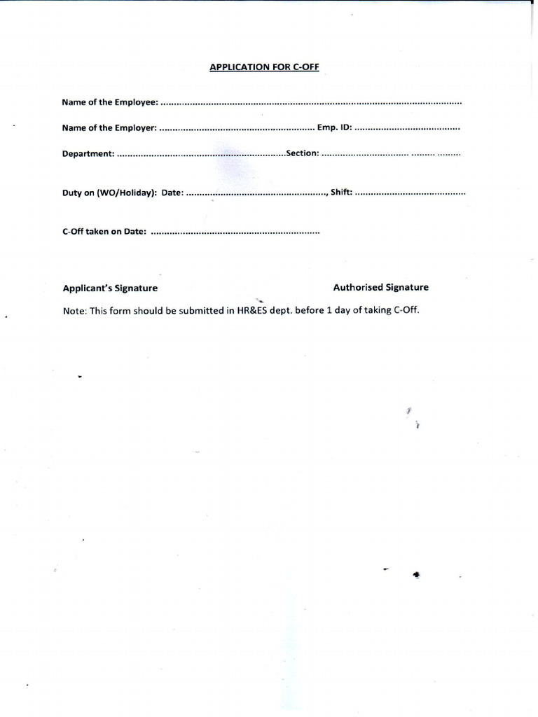 C Off Format-Supply Manpower | PDF