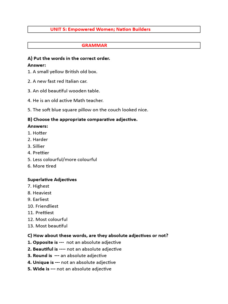 Grade 7 Unit 5 Solutions | PDF