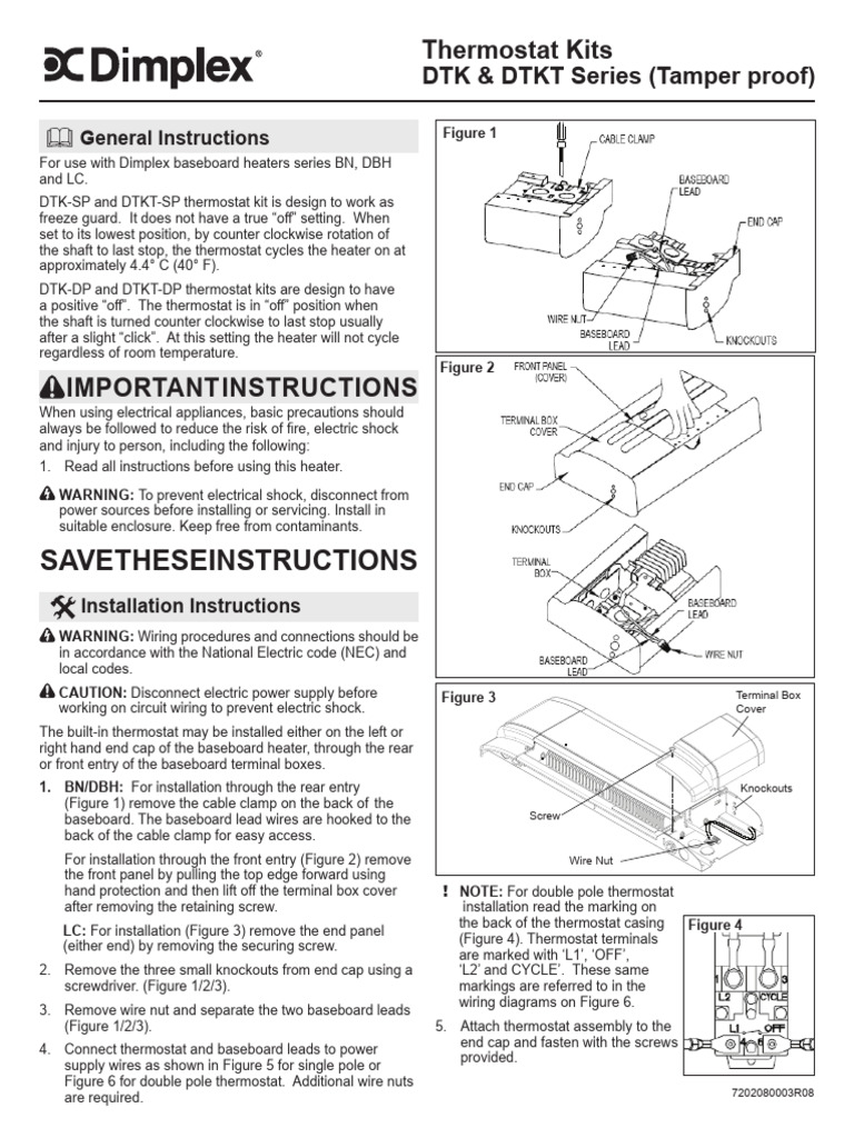 Dimplex Thermostat Installation Guide-PDF | PDF