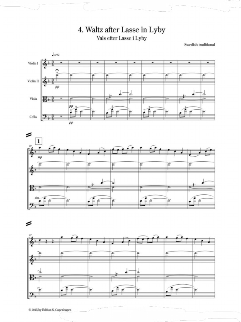 Waltz After Lasse in Lyby Score | PDF