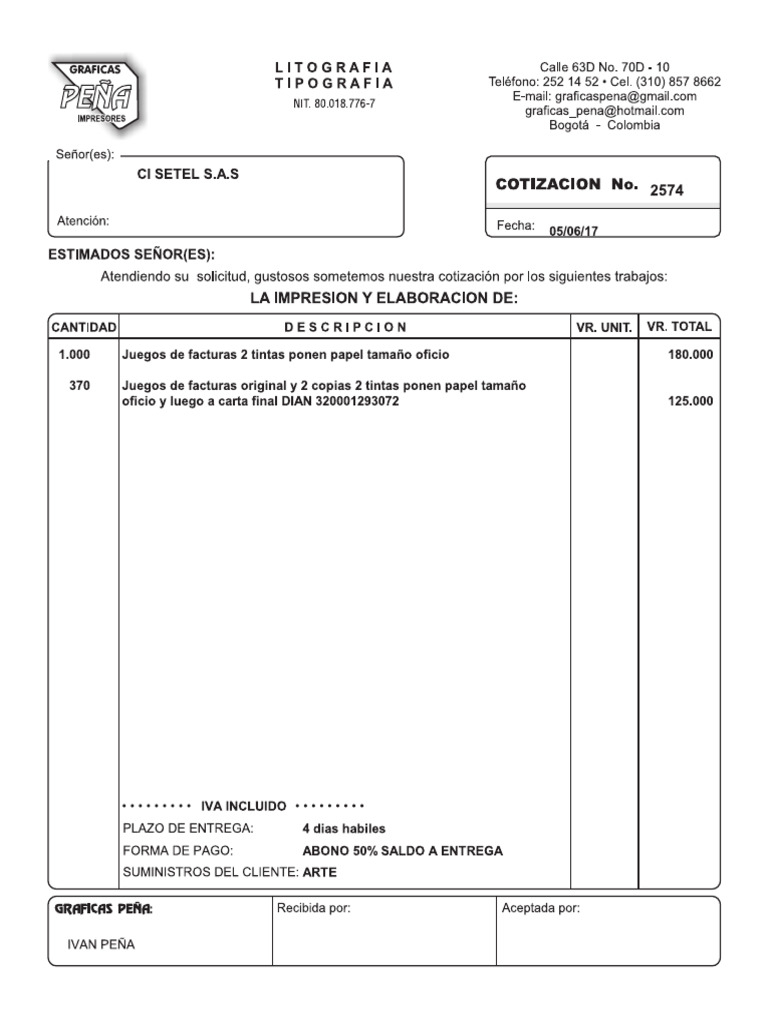Cotizacion PDF | PDF