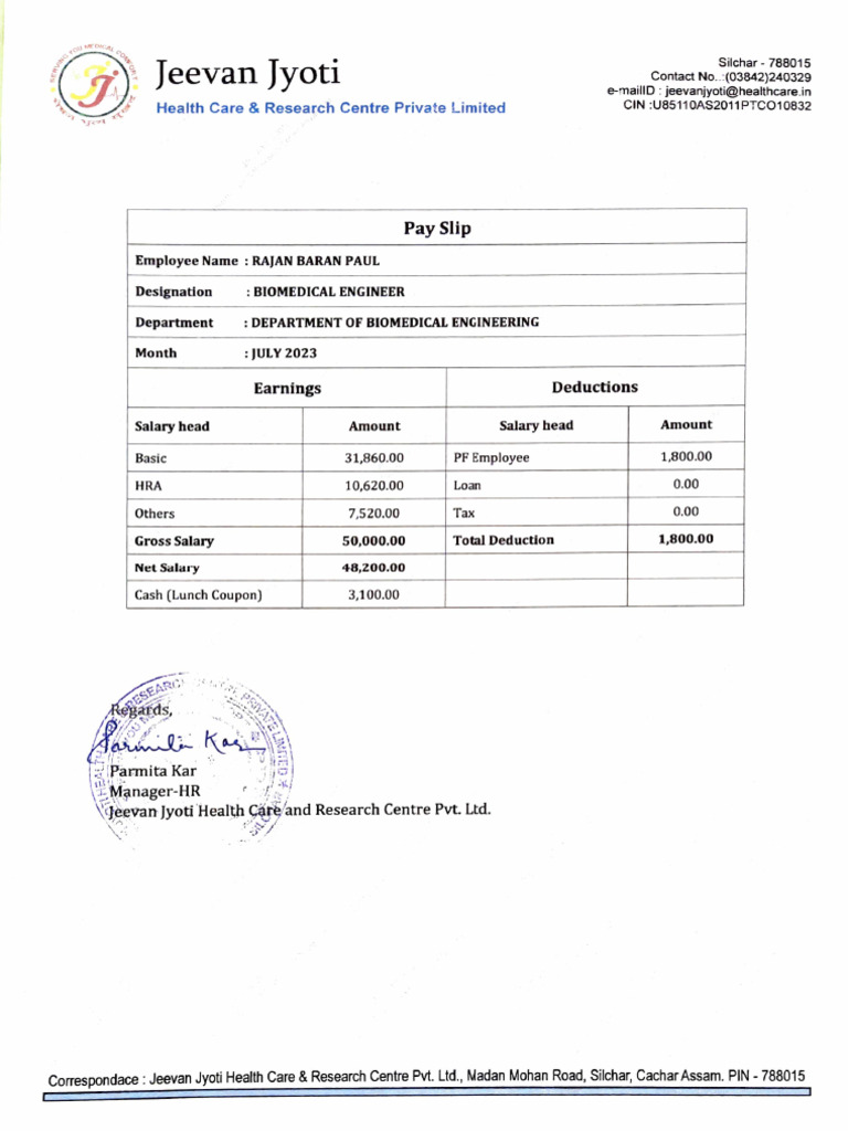 Pay Slip July-Sept 2023 | PDF | Government Finances | Taxation