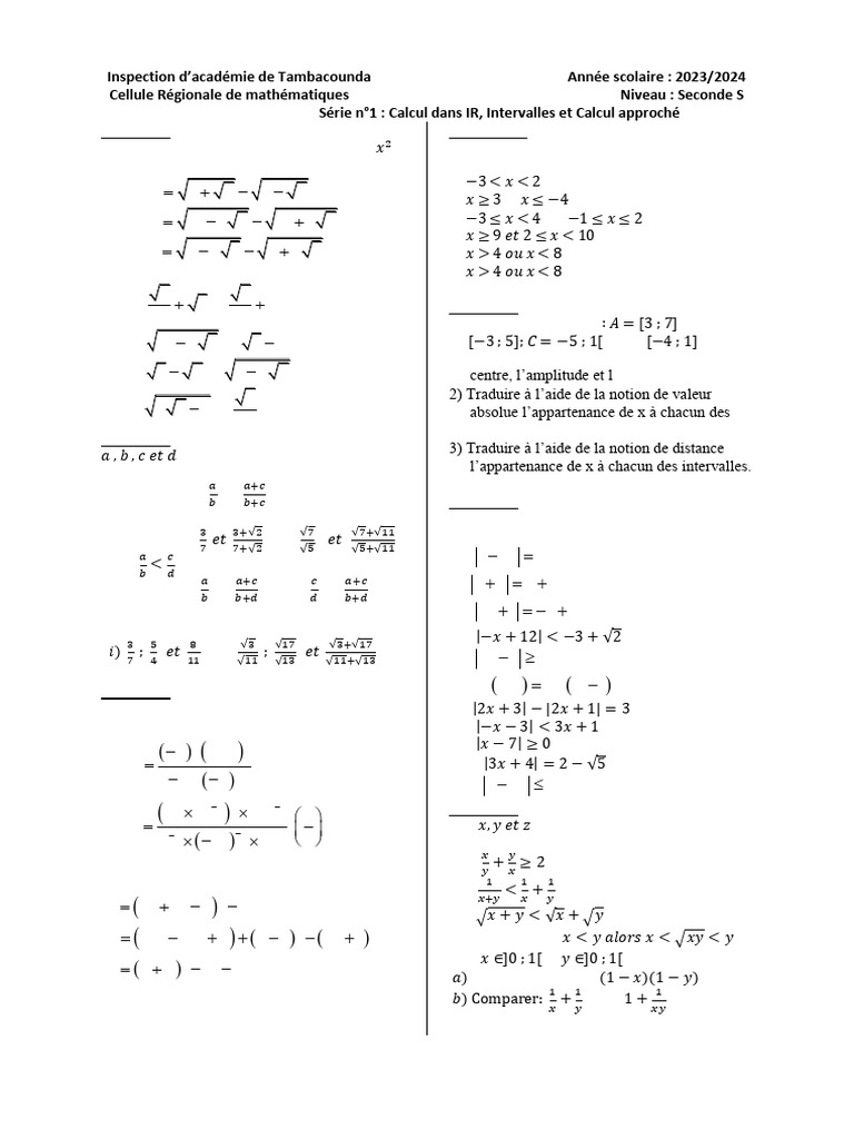 serie calcul dans R | PDF