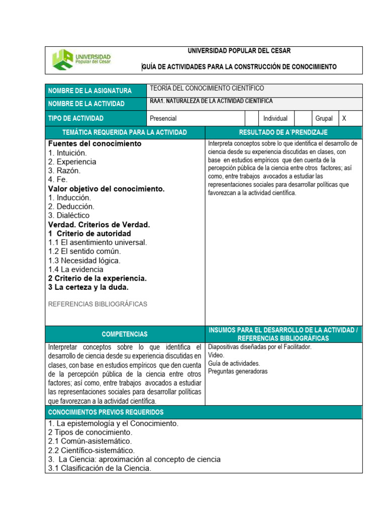 Guia de Act - Primer Corte | PDF