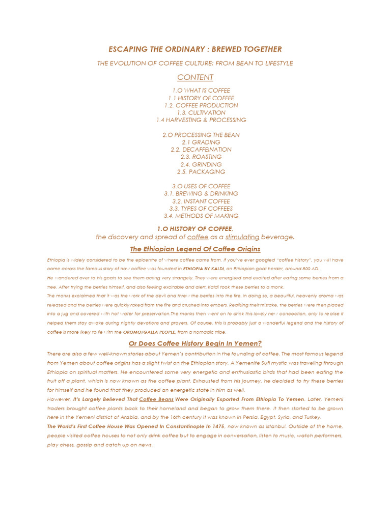 Escaping The Ordinary-Brewed Together | PDF