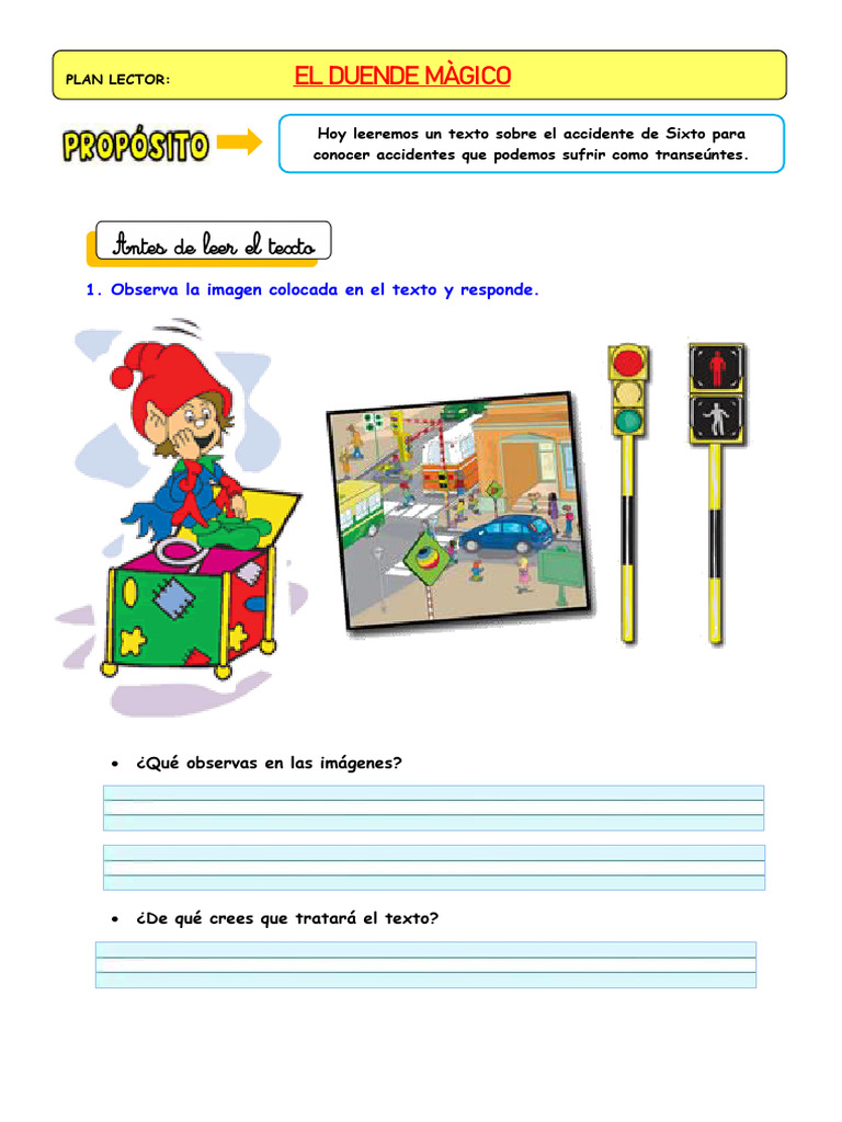 U5 S5 Ficha D4 Plan Lector El Duende Magico | PDF