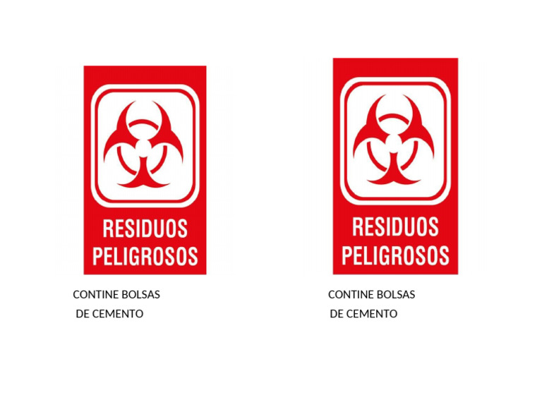 Logo y rotulación de residuos peligrosos | PDF