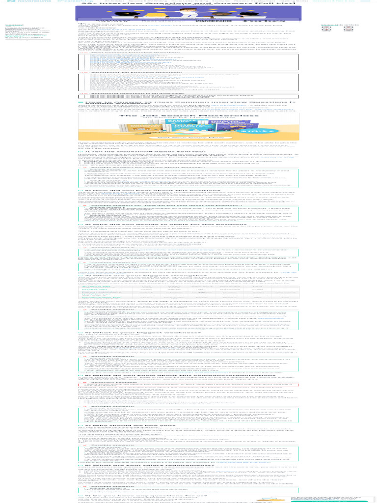 35+ Interview Questions and Answers [Full List] | PDF