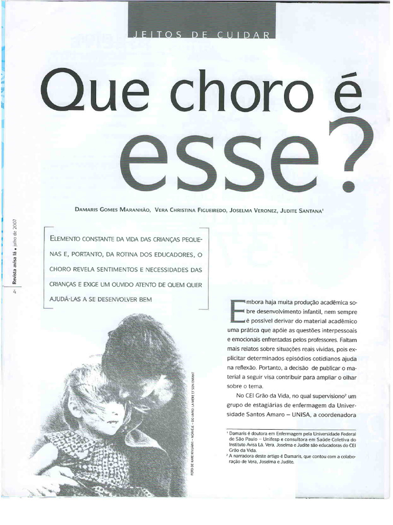 Grupo 1 QUE CHORO É ESSE | PDF