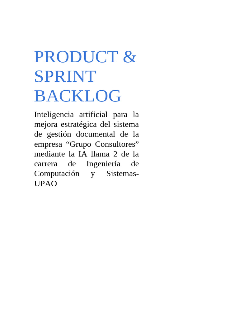 Product Backlog | PDF