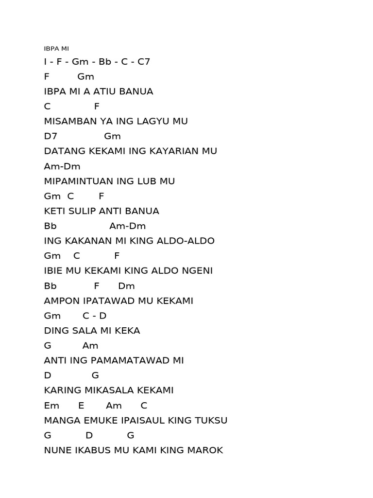 IBPA MI Chords | PDF