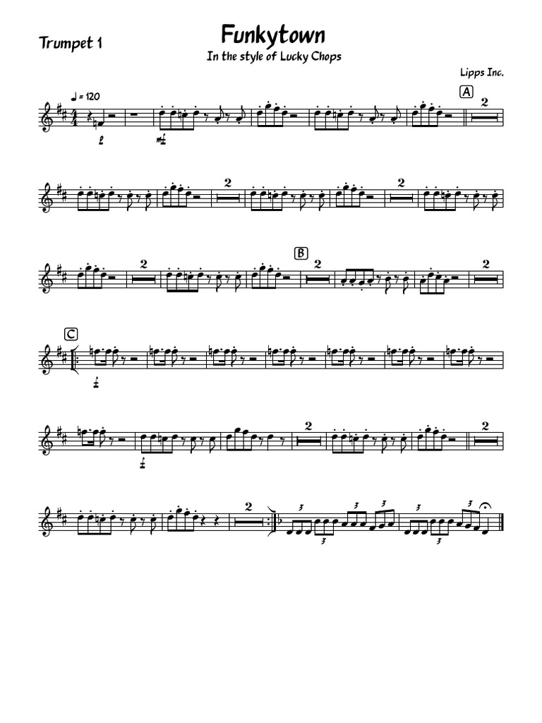 Funkytown-Trumpet 1 | PDF