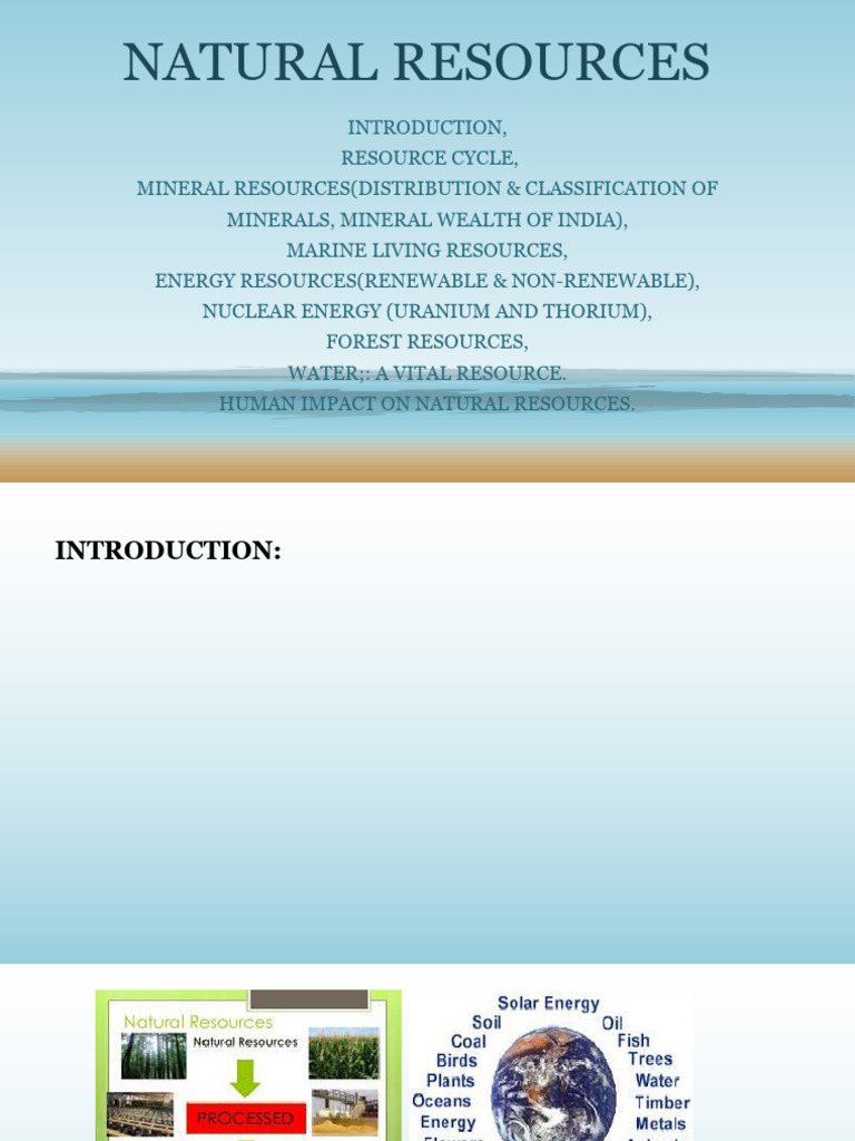 Natural Resources I | PDF