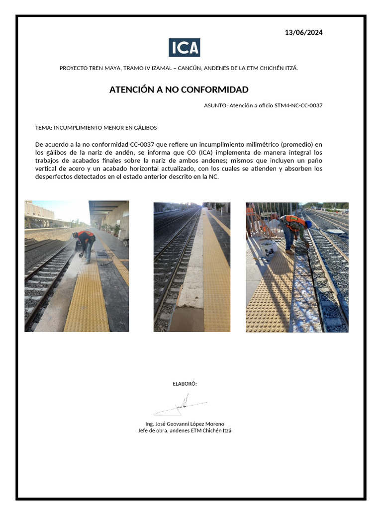 Minuta de Respuesta STM4-NC-CC-0037 | PDF
