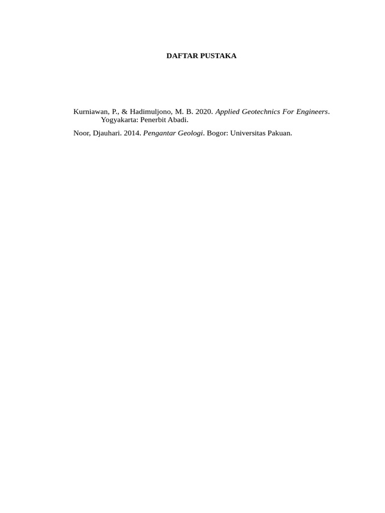Daftar Pustaka Bab 1 Gs | PDF