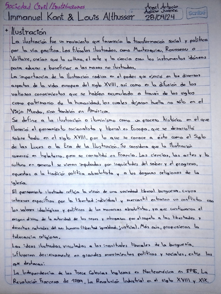 Immanuel Kant & Louis Althusser | PDF