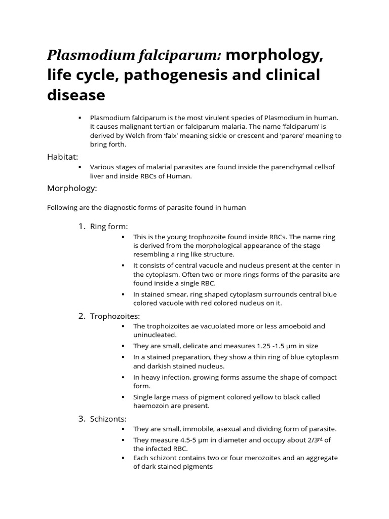 Students Plasmodium Falciparum | PDF