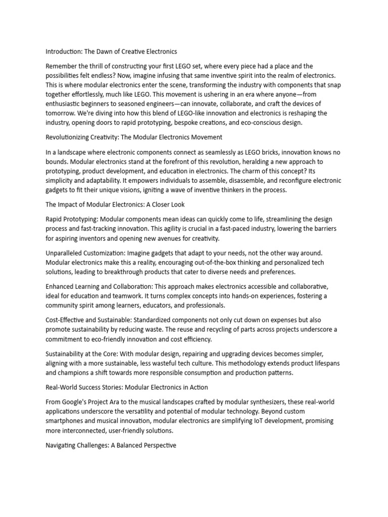 Magazine Article - Humanize AI GPT | PDF | Sustainability | Innovation