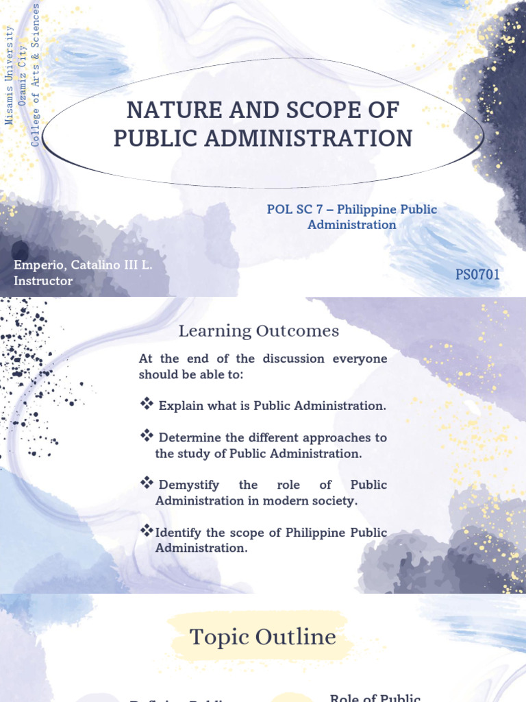 NATURE-AND-SCOPE-OF-PUBLIC-ADMINISTRATION Revised | PDF