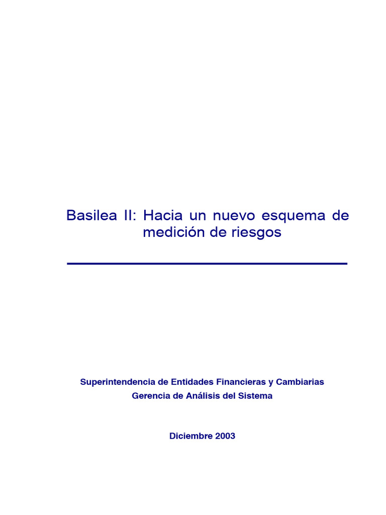 Basilea II Hacia Un Nuevo Esquema de Med | PDF