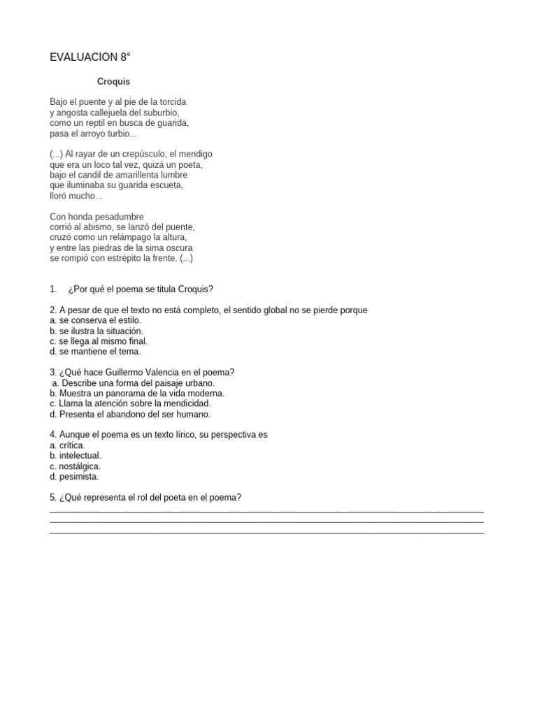 Examen De Nivelacion 8 Pdf