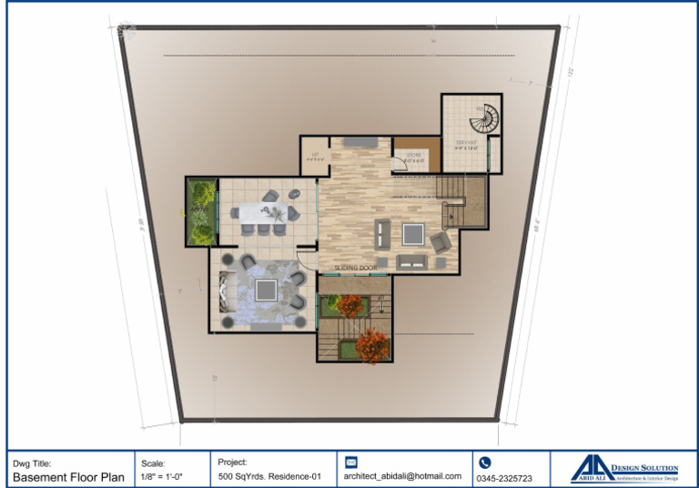 500 Sqyrd Residence-01 Basement Floor Layout | PDF